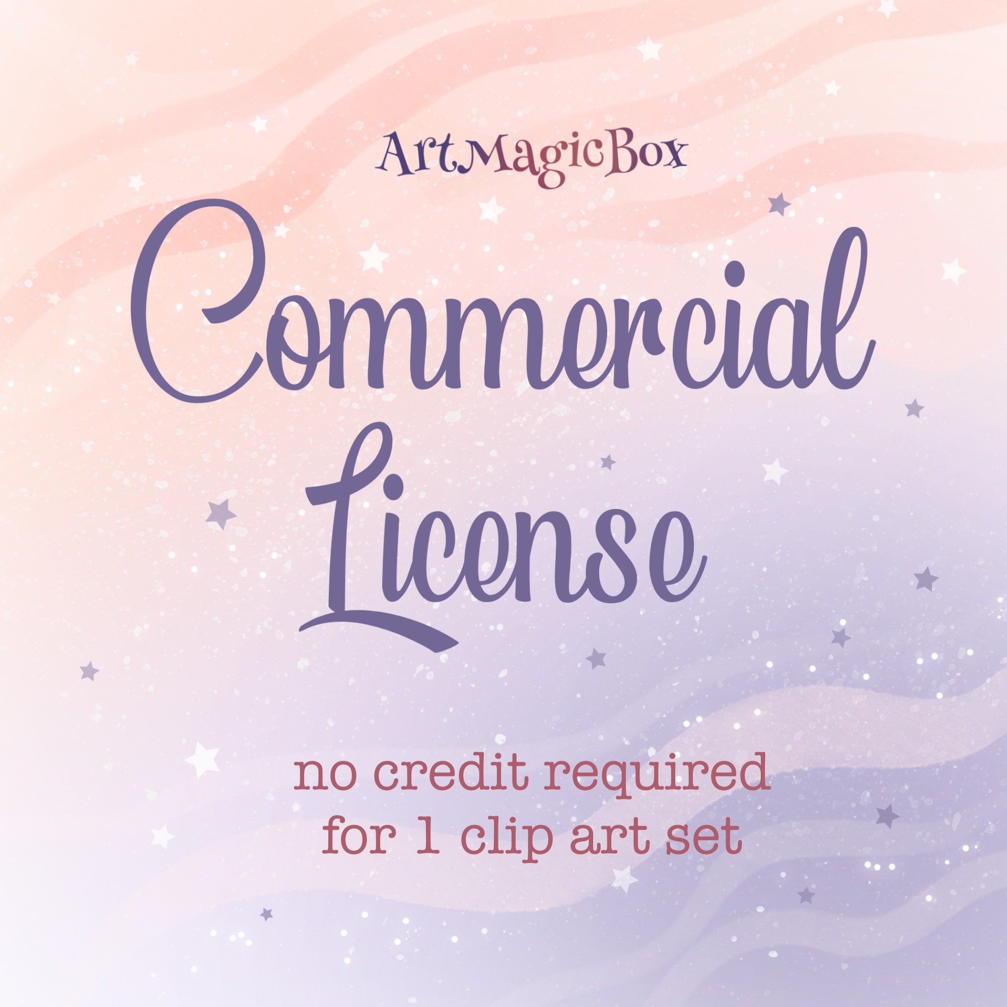 Commercial License, Digital Download Printable Clipart, Single Product ...
