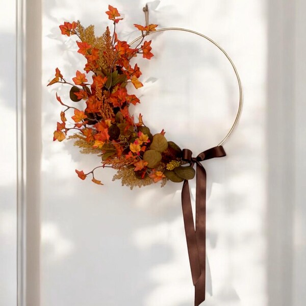 Fall Hoop Wreath - Etsy