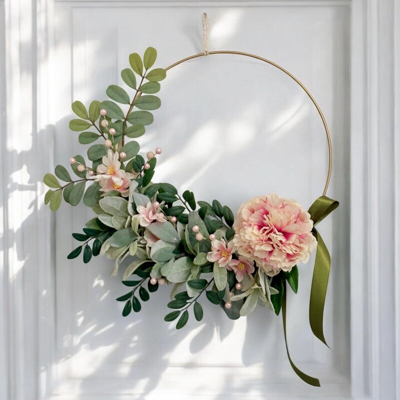 Floral Hoop Wreath - Etsy