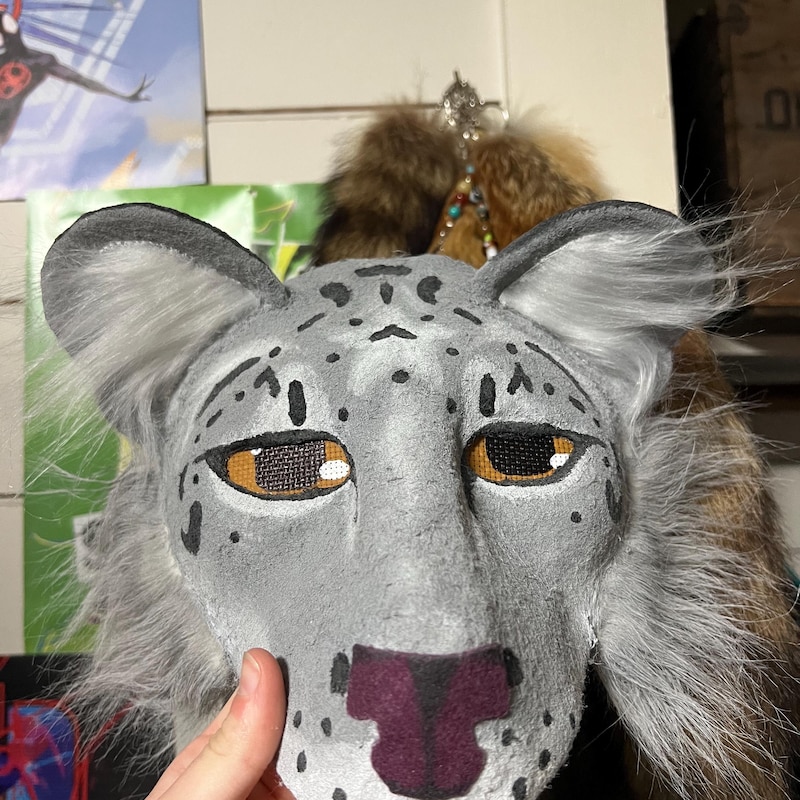 Snow Leopard Therian Mask - Etsy