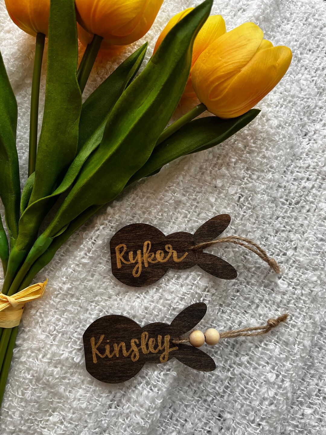 Bunny Name Tag - Custom, Hand Painted Tags - Personalized Name Tag ...