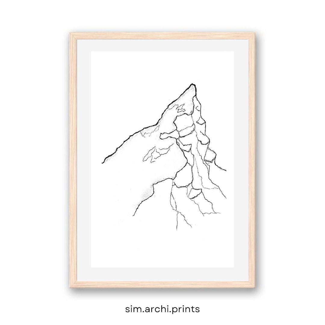 Vintage Gibraltar Architectural Sketch Art | Iberian Peninsula ...