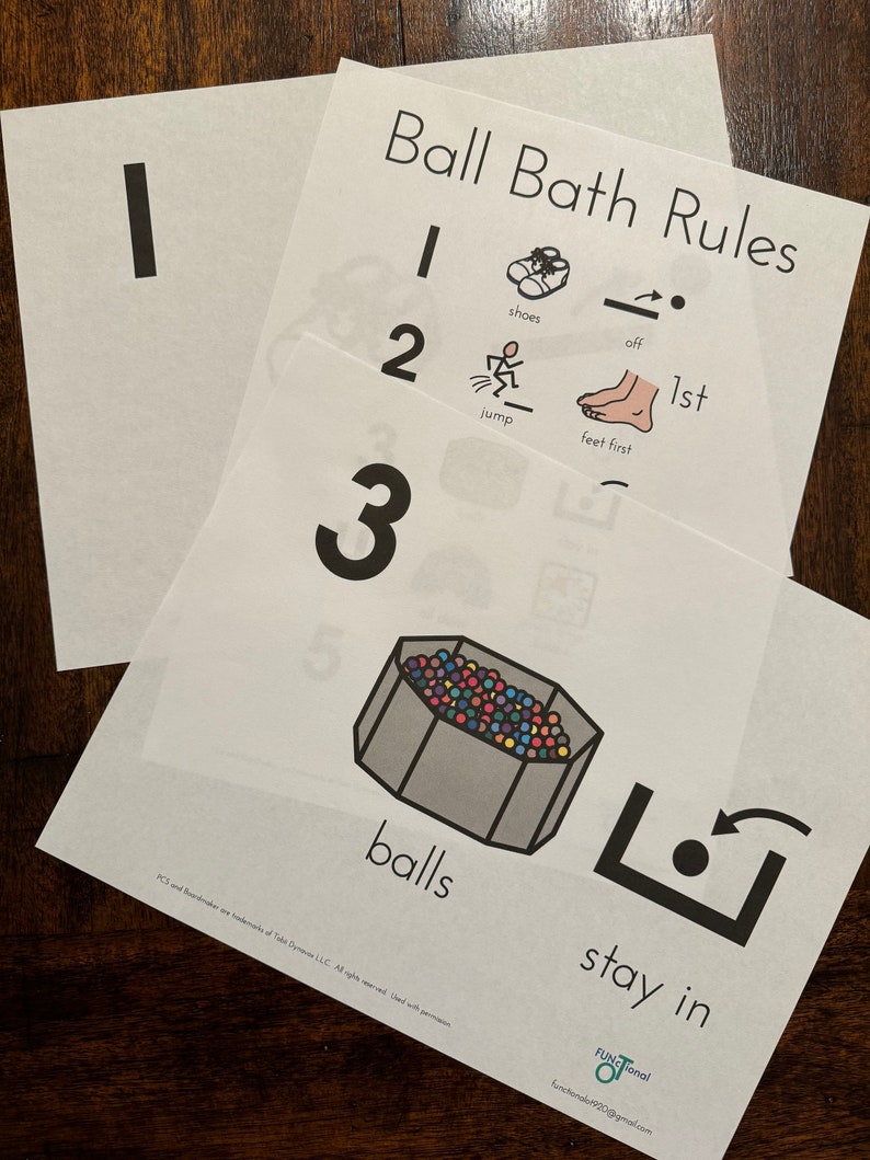Ball Bath Rules A Visual Picture Board Digital Download - Etsy