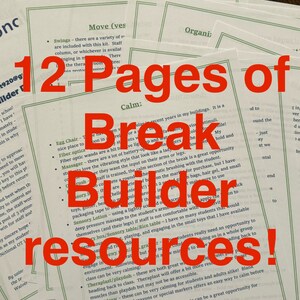 Break Builder A Sensory Break Visual Schedule - Etsy