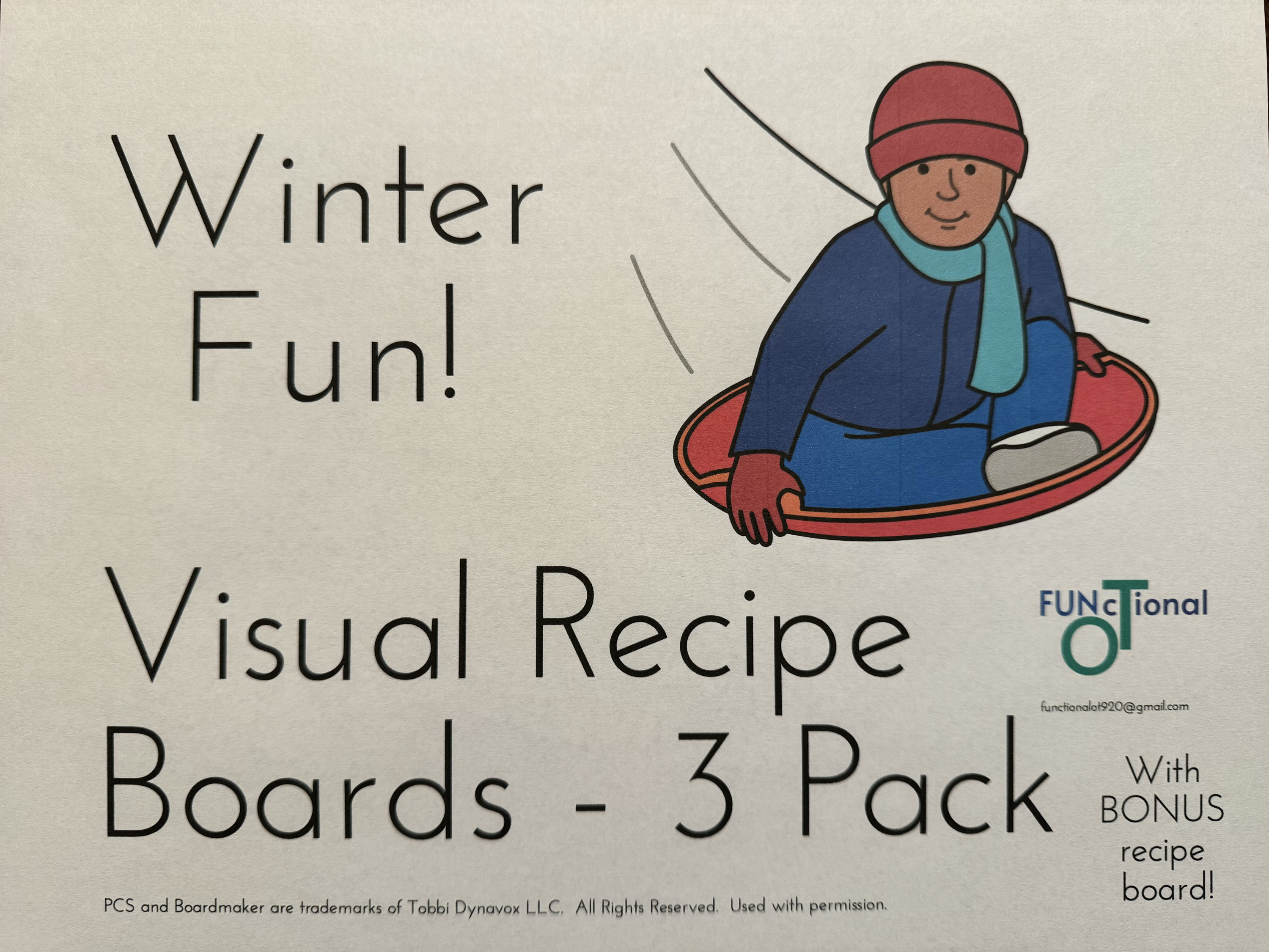 Winter Fun Visual Picture Recipe Bundle 3 Pack With BONUS Recipe - Etsy