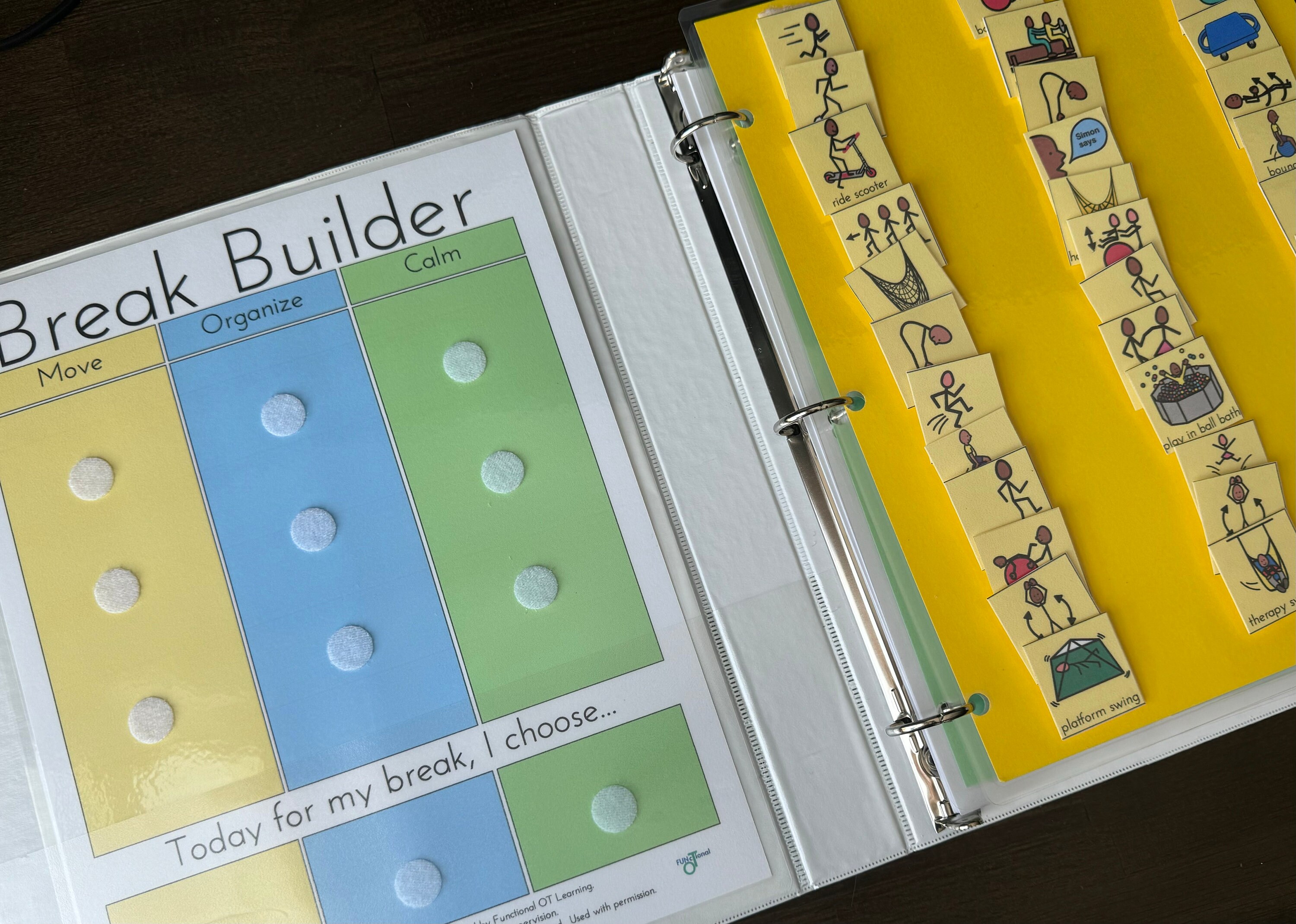 Break Builder A Sensory Break Tool hard Copy Binder - Etsy