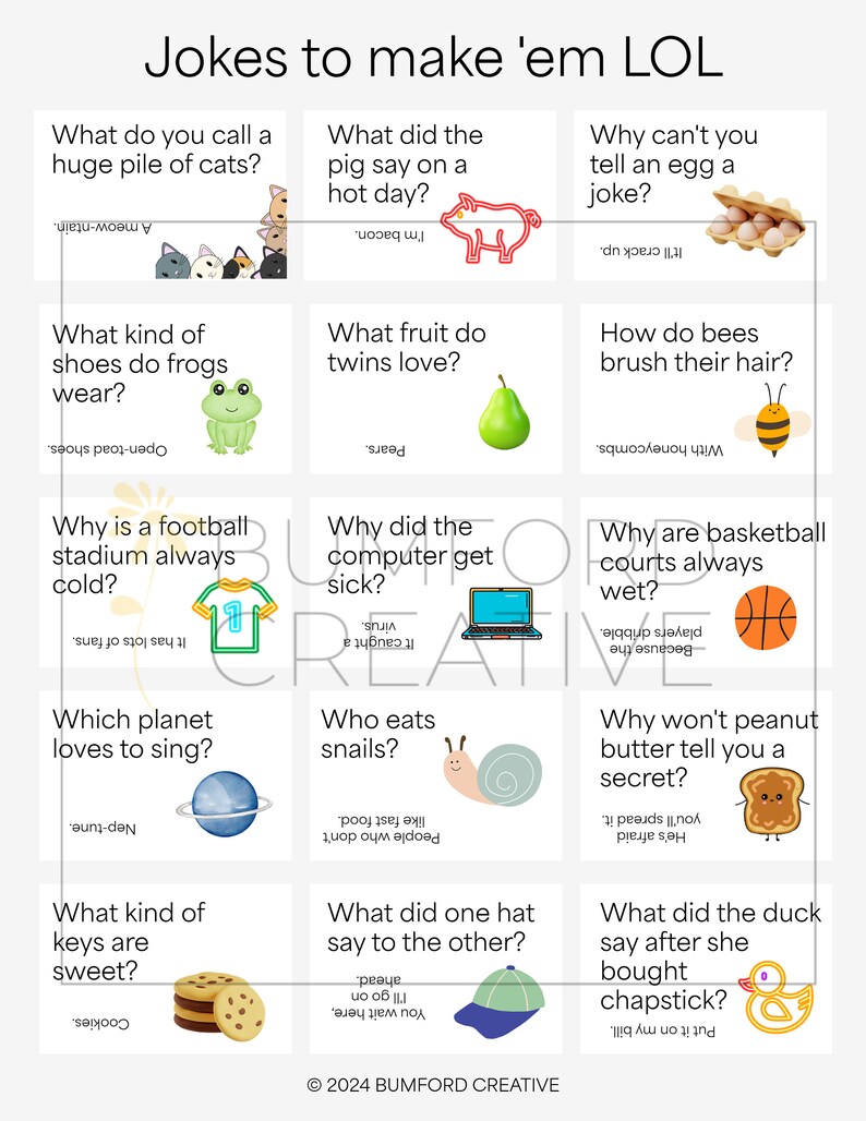 Lunchbox Jokes - Printable, Immediate Download - Etsy