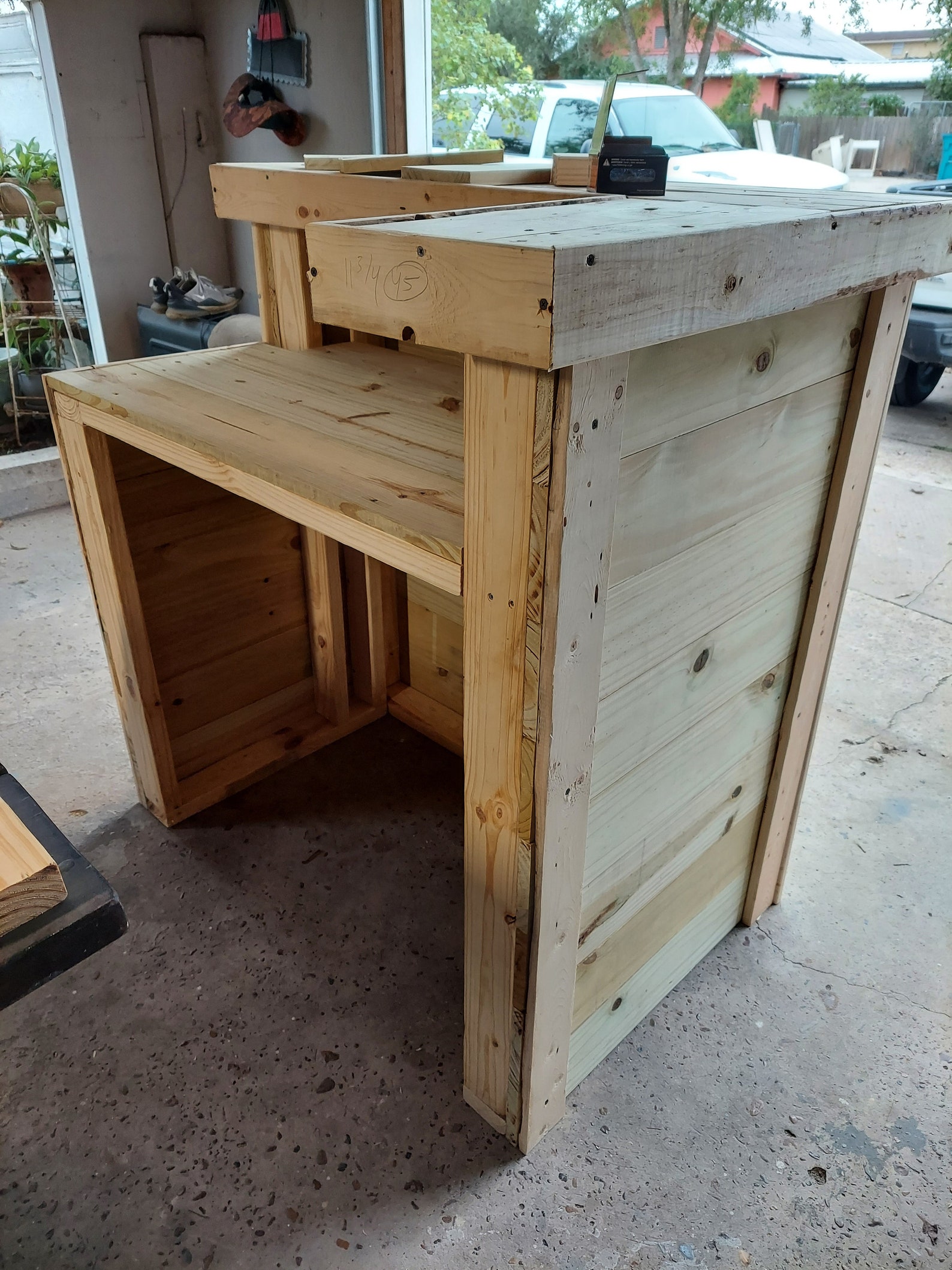 Outdoor/indoor Pine Wood Bar 4'x2.5' *read Full Description* - Etsy