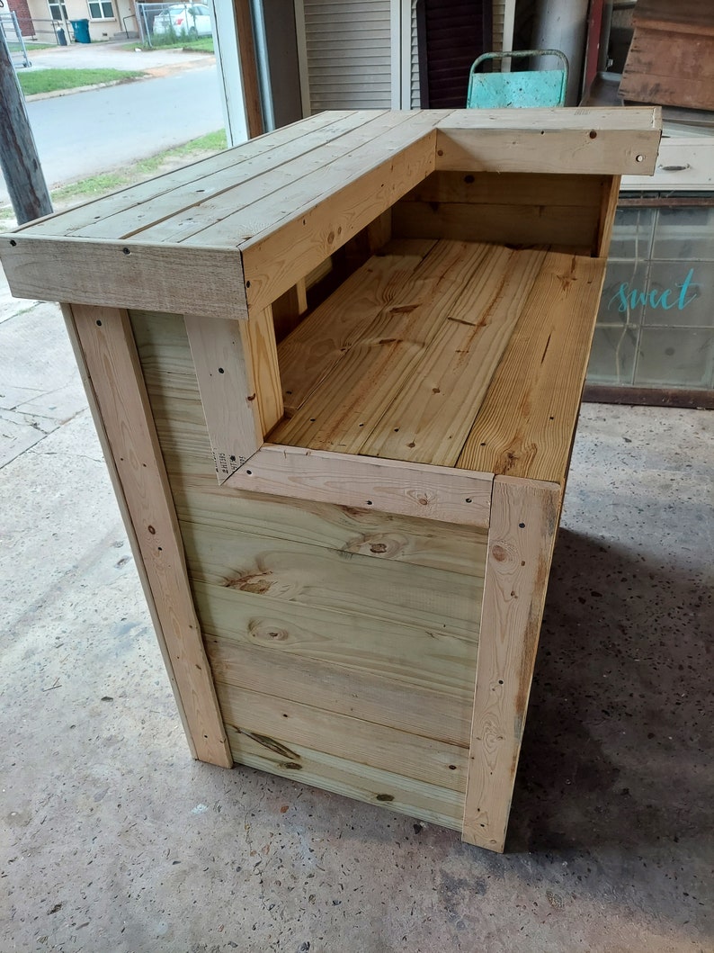 Outdoor/indoor Pine Wood Bar 4'x2.5' *read Full Description* - Etsy