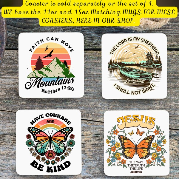 Bible Verse Coasters - Etsy