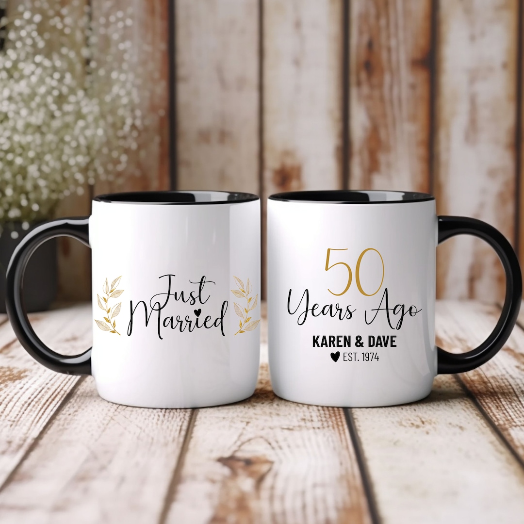 Just Married 50 Years Ago, 50th Anniversary Gift, 50th Wedding ...
