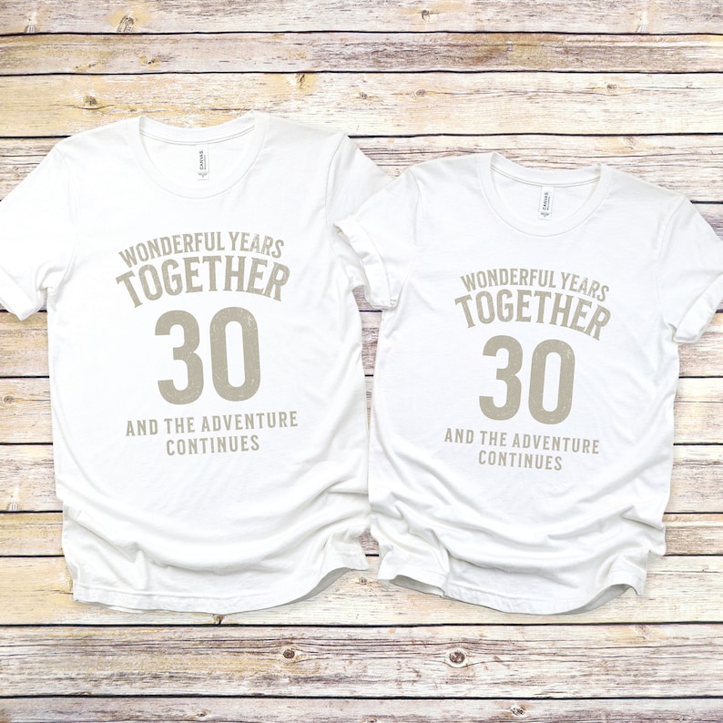 30th Wedding Anniversary Shirt, Pearl Anniversary Gift for Couple, 30th ...