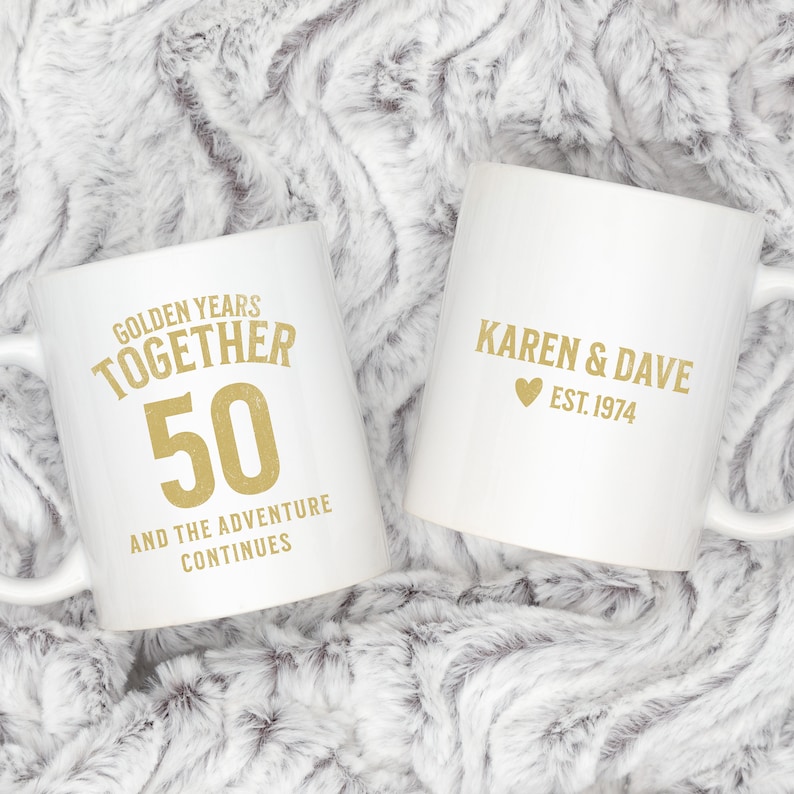 Custom 50 Golden Years Together 50th Anniversary Gift, 50th Wedding ...