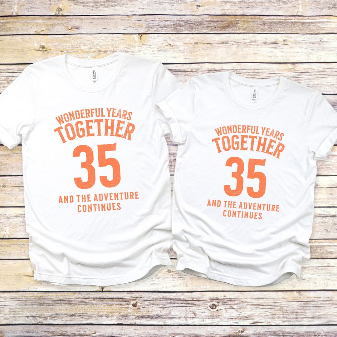 35th Wedding Anniversary Shirt, Coral Anniversary Gift for Couple, 35th ...
