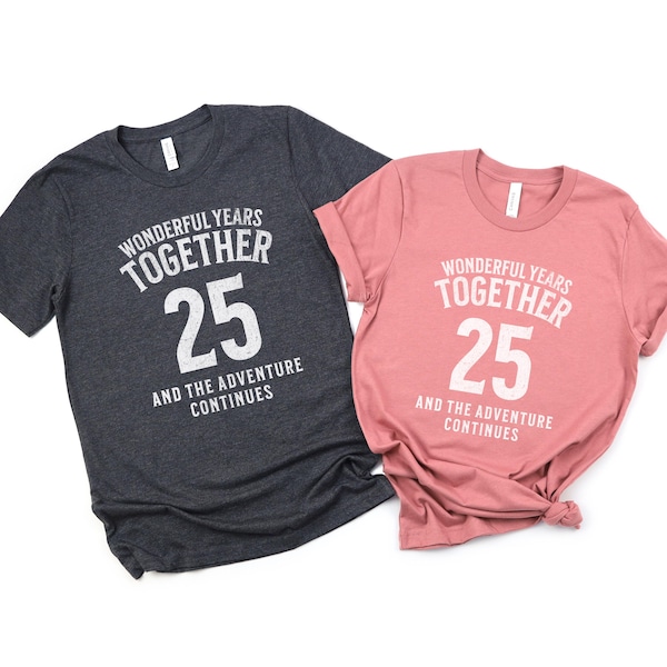 25th Tshirt for Couples - Etsy