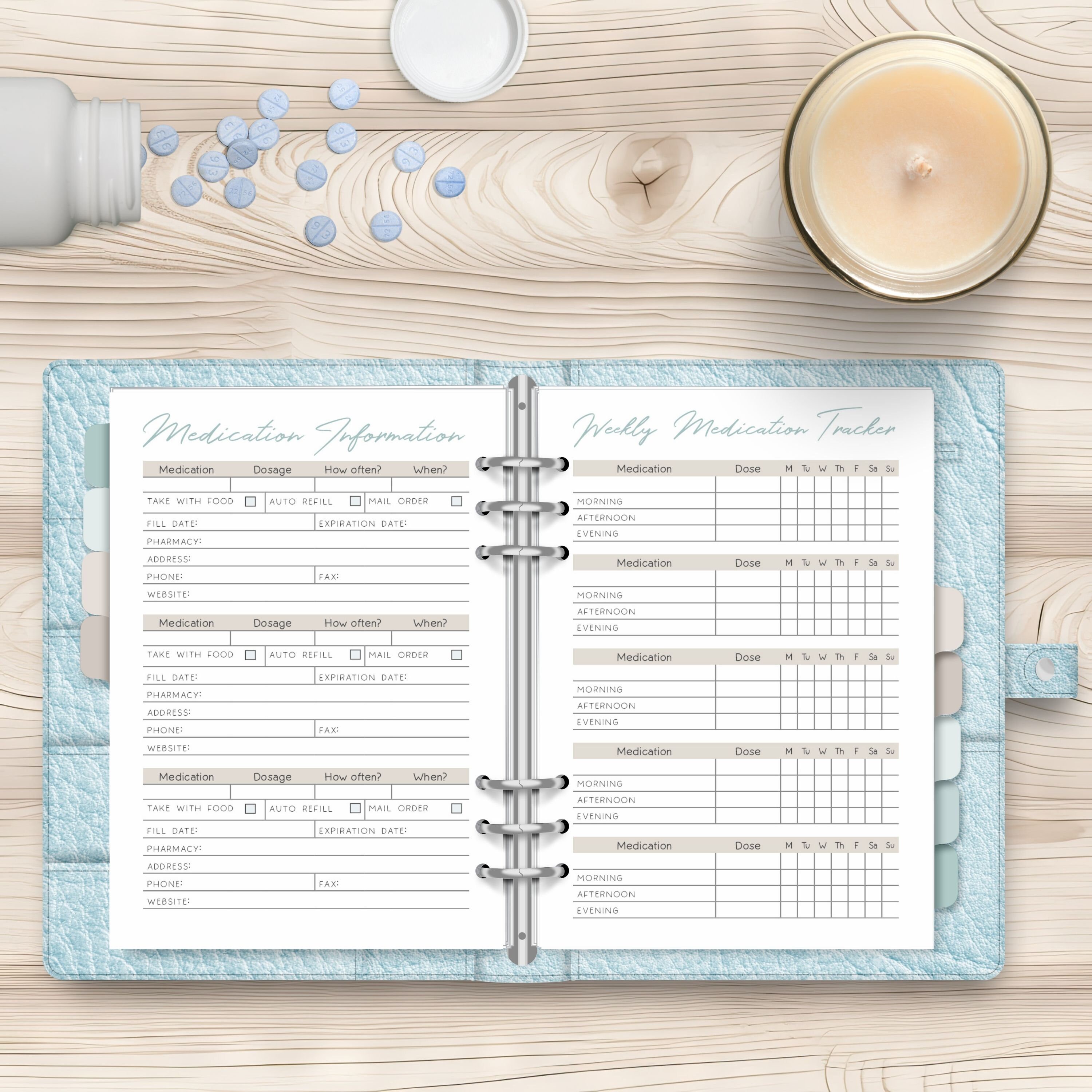 Printable Medicine Tracker, Medication Log, Medication List | Medical ...