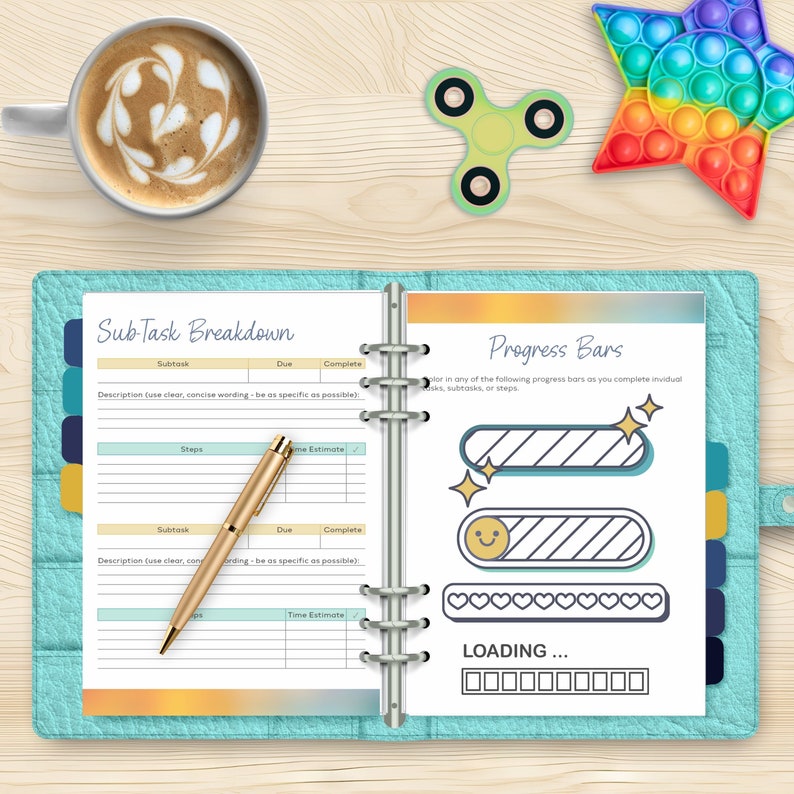 ADHD Task Breakdown Planner | Printable & Fillable Pdf | Project ...