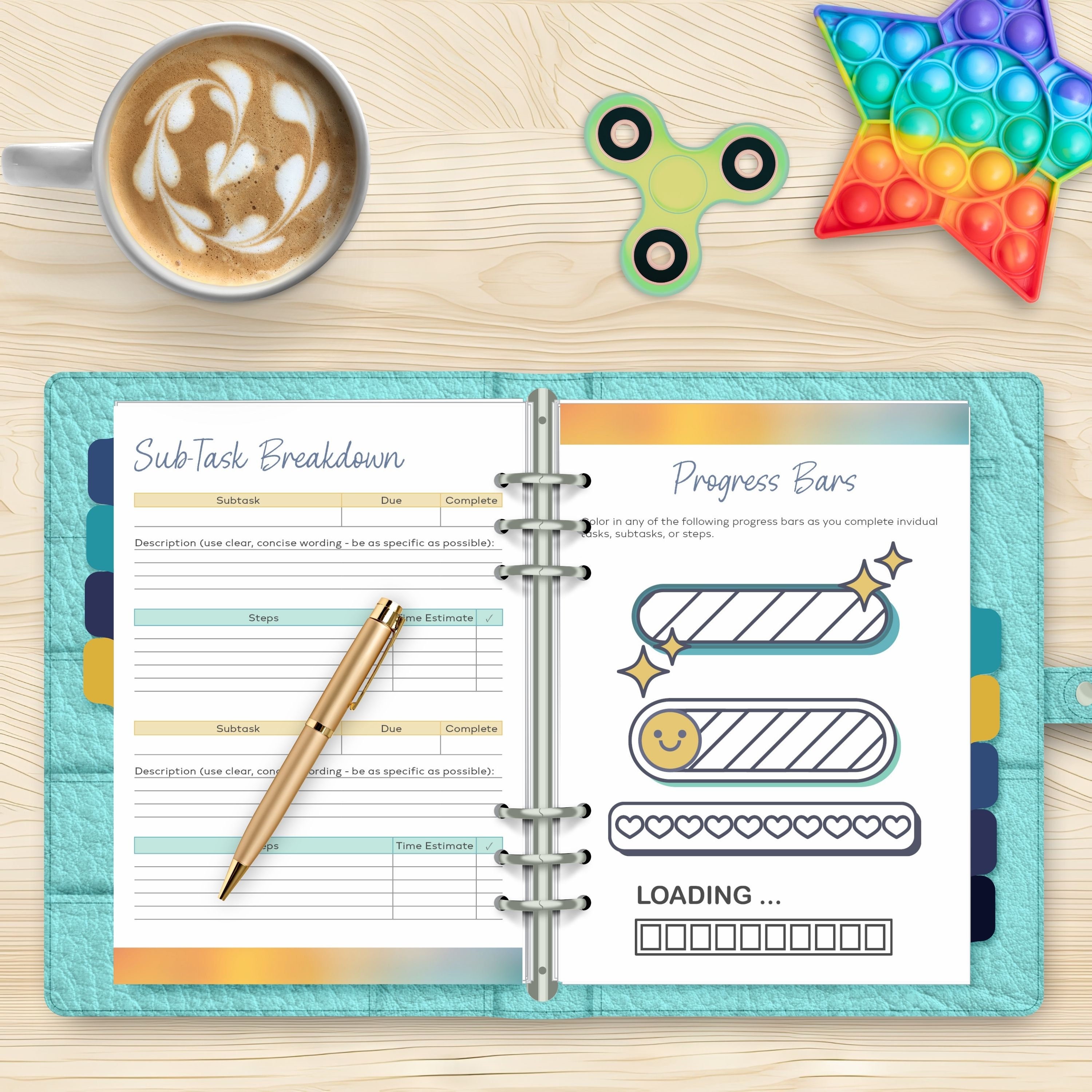 ADHD Task Breakdown Planner | Printable & Fillable Pdf | Project ...