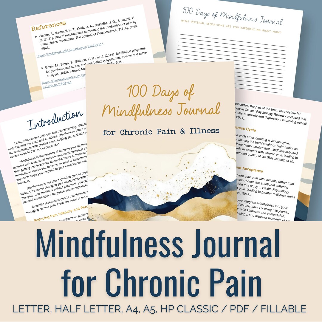Mindfulness Journal for Chronic Pain & Illness | Spoonie Mental Health ...