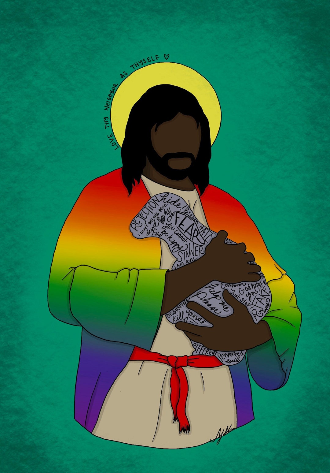 LGBTQ Jesus, Digital Image File - Etsy