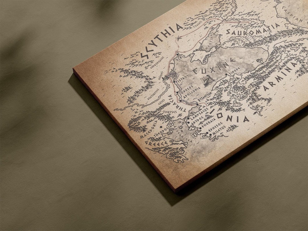 Map of Ancient Greece & Scythia | Map Print - Etsy
