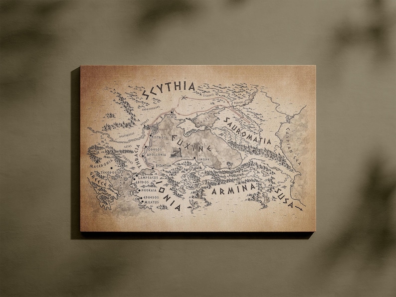 Map of Ancient Greece & Scythia | Map Print - Etsy