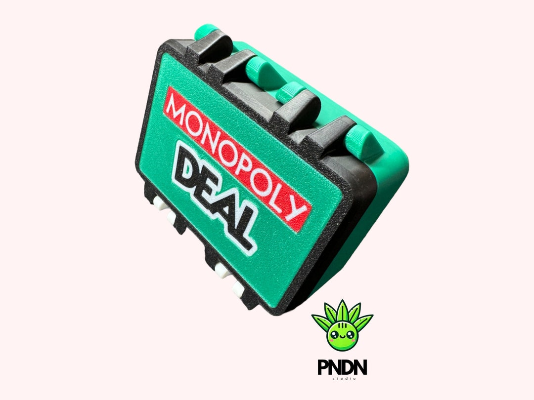 Monopoly Deal Storage Case - Custom 3D Printed, Snap-tight Lid, Eco ...