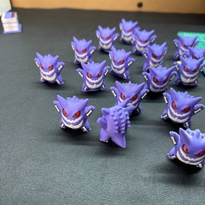 Ghost Gengar Minifigure Chibi Figurine Halloween Purple Cheshire Ghost ...