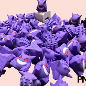 Gengar Minifigure Chibi Figurine, Desktop Buddy Kawaii Pokémon Charm ...