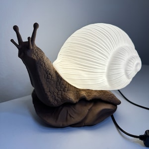 Bright Snail Desk Lamp - Night Light, Vibrant Home Decor, Bedside Lamp ...