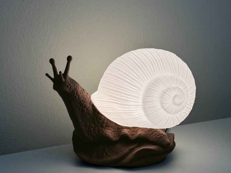 Bright Snail Desk Lamp 3D Printed Snail Night Light, Vibrant Home Decor ...