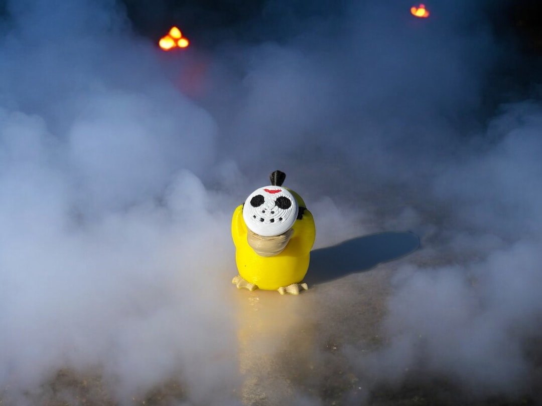 Halloween Psyduck Chibi Figurine Jason Mask Costume Figurine Type ...