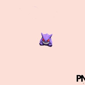 Gengar Minifigure Chibi Figurine, Desktop Buddy Kawaii Pokémon Charm ...
