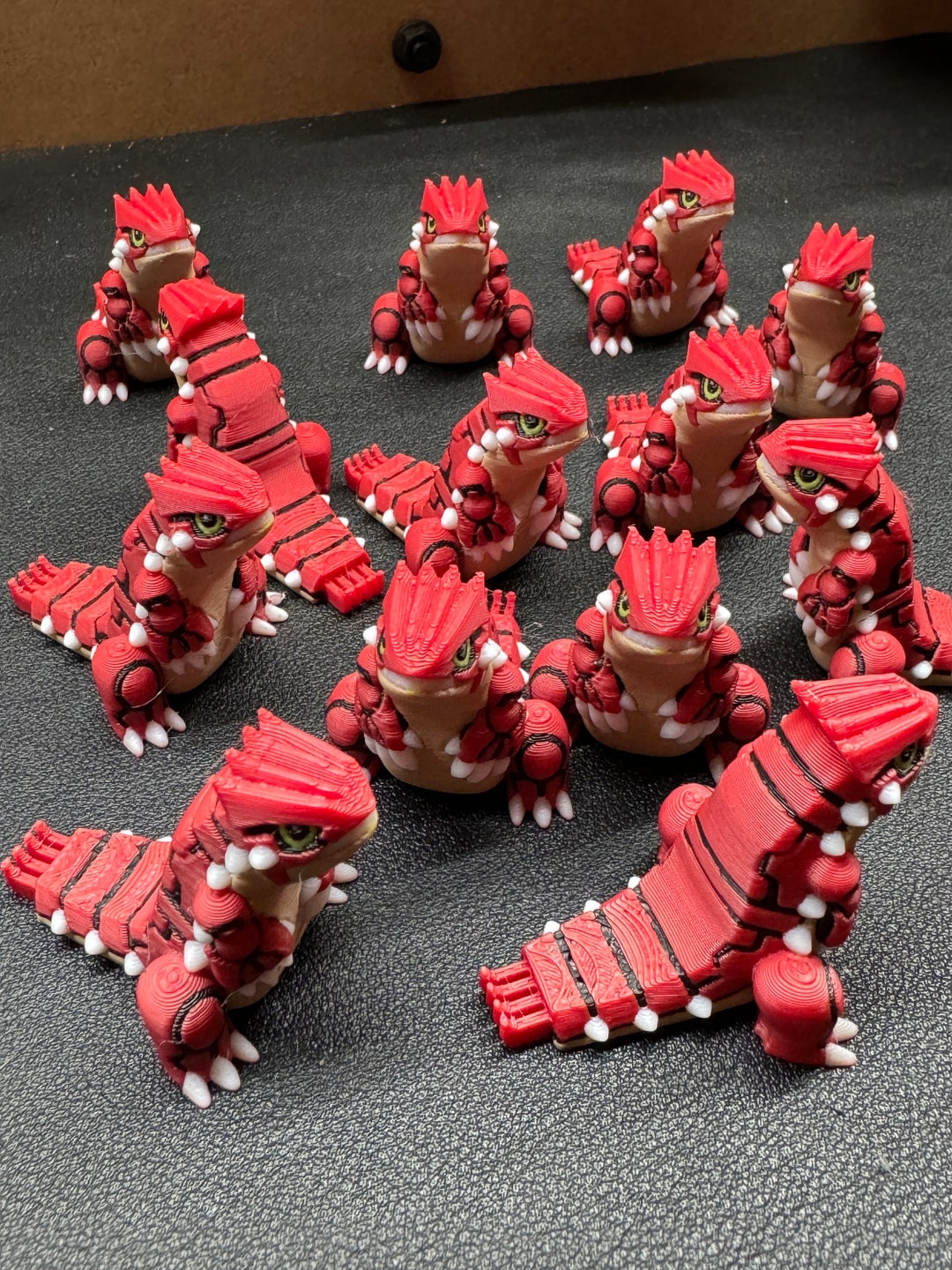3D Printed Groudon Figurine Pokémon, Fire Legendary Type Durable and ...
