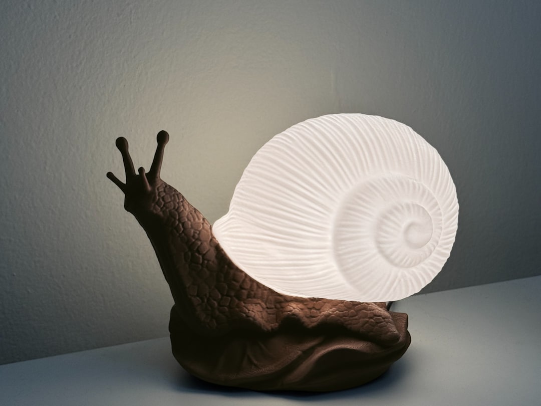 Bright Snail Desk Lamp - Night Light, Vibrant Home Decor, Bedside Lamp ...