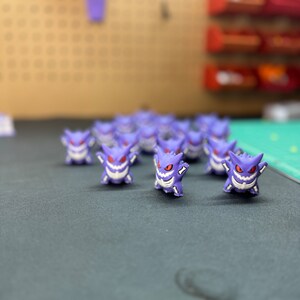 Ghost Gengar Minifigure Chibi Figurine Halloween Purple Cheshire Ghost ...