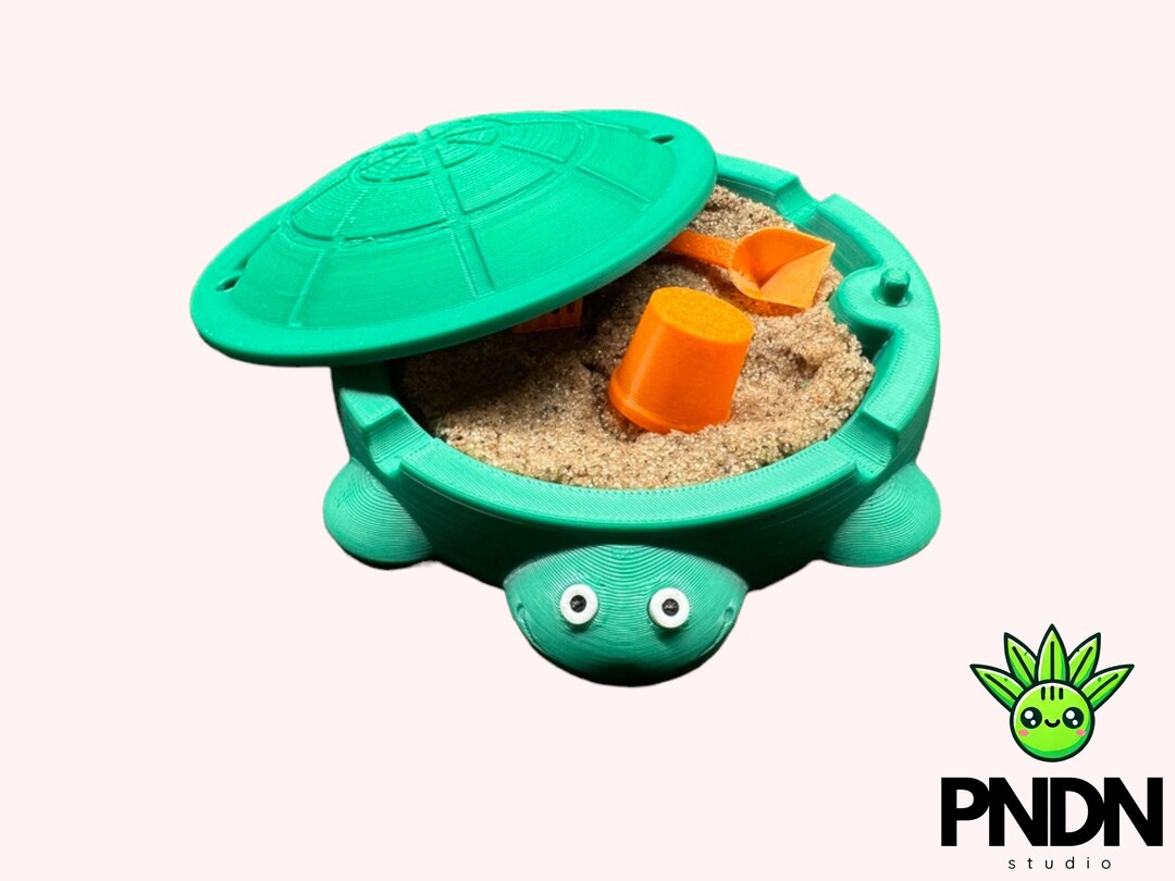 Mini Turtle Sandbox With Moldable no Mess Sand and Lid and Mini Tools ...