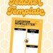 Bee-themed Teacher Newsletter Template, Digital, Editable, Printable - Etsy