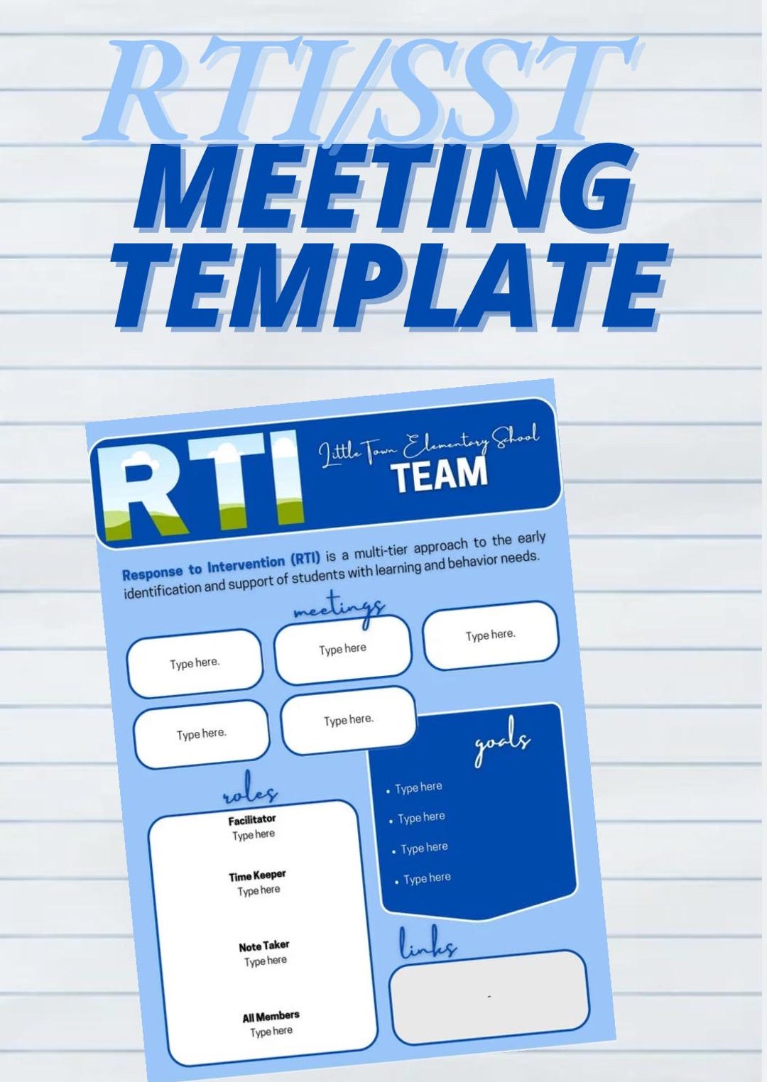 RTI/SST/MTSS Newsletter Template, Digital, Editable, Printable ...