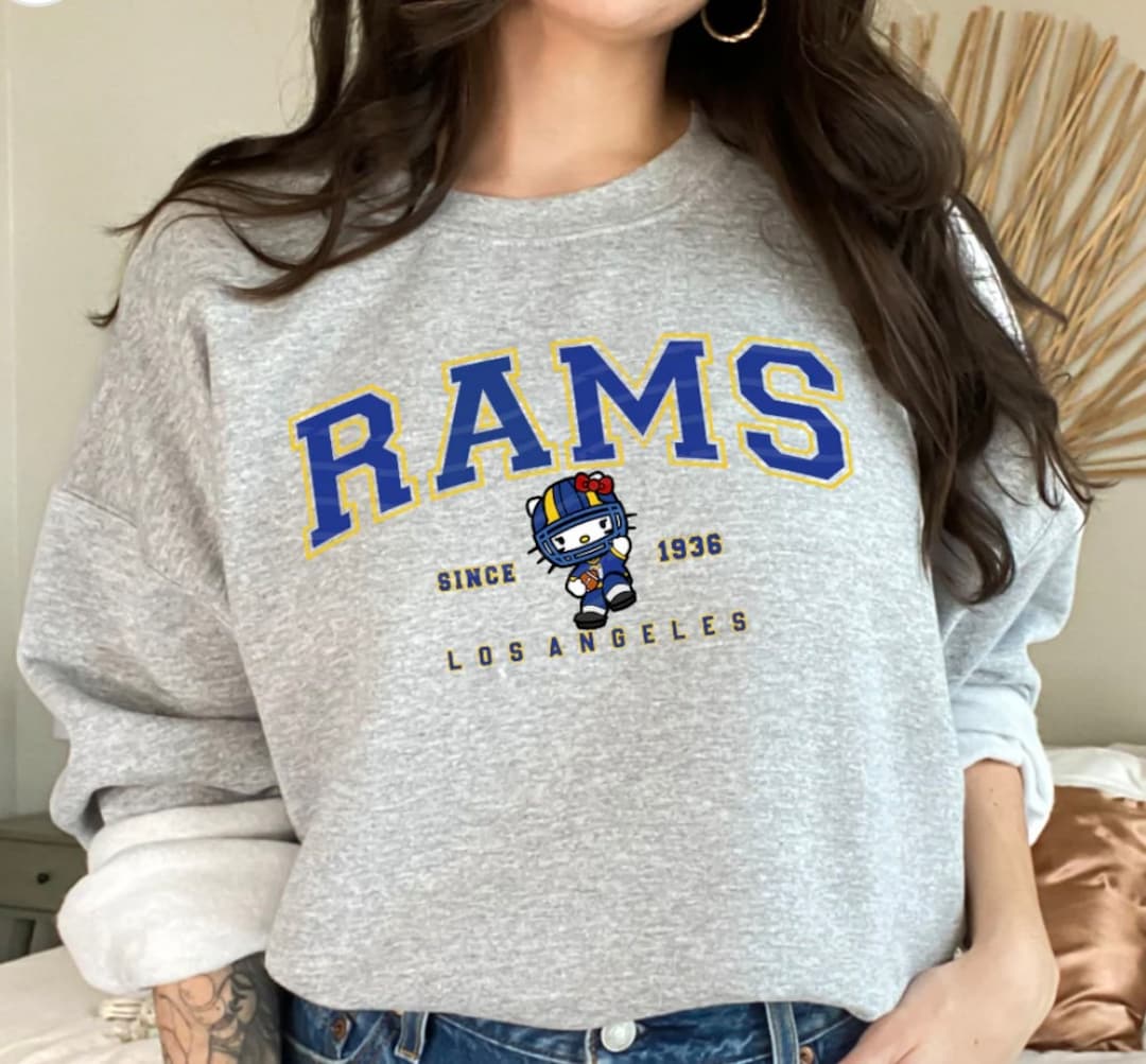 Hello Kitty Rams Football Custom Crewneck - Etsy