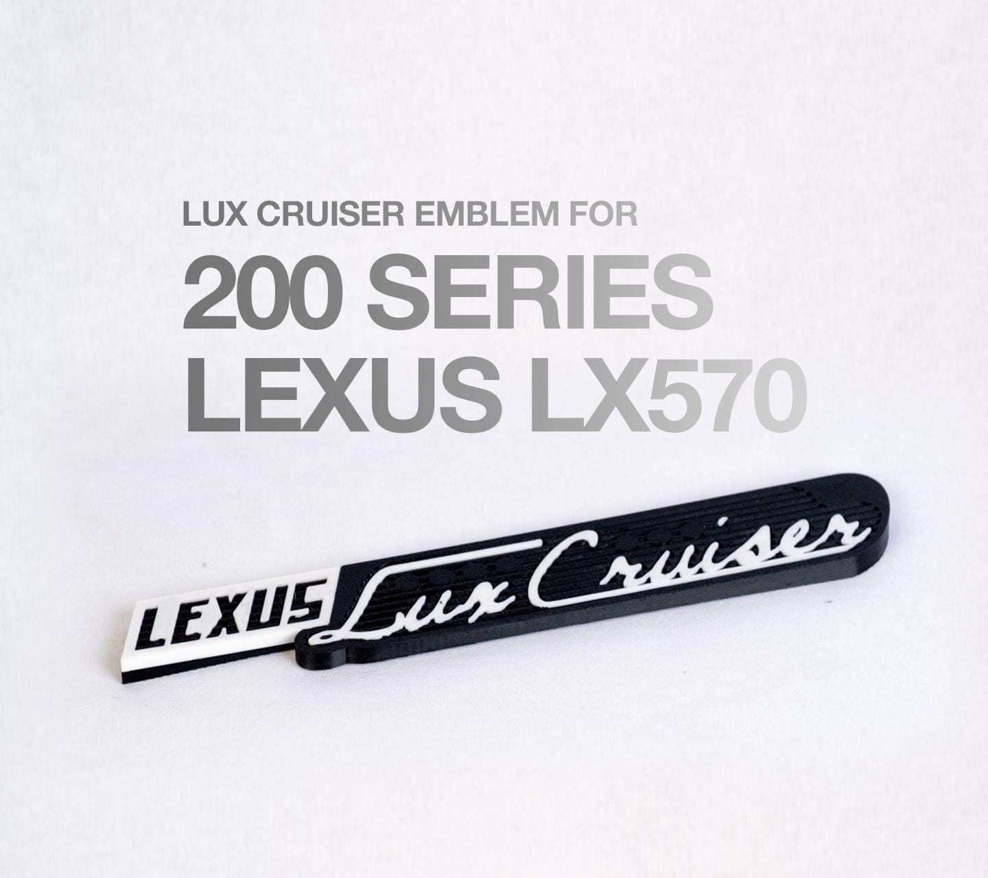 Lux Cruiser Emblem: Lexus LX570 & Land Cruiser 200 Tailgate or Side ...