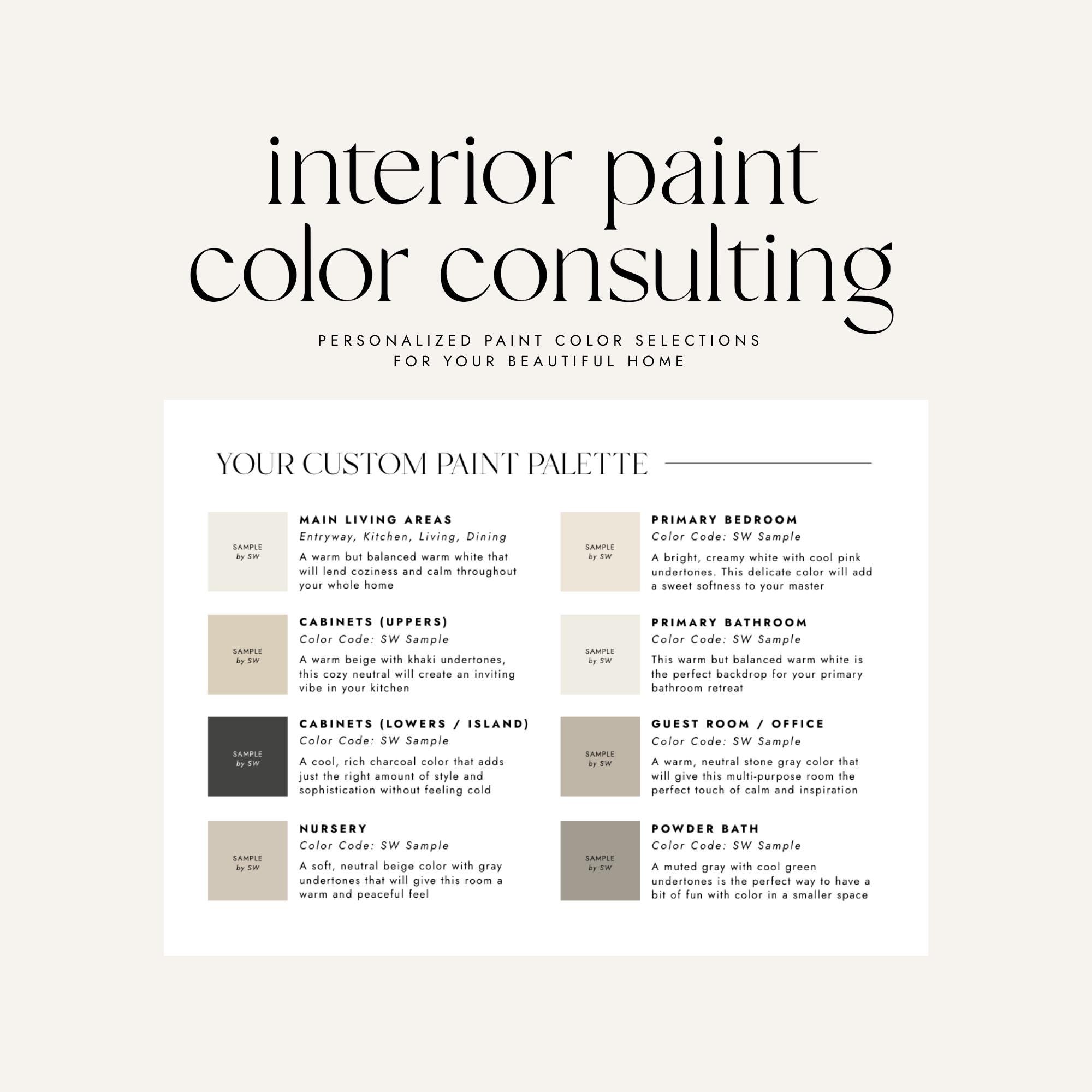 Interior Paint Color Selections | Whole House Paint Color | Paint Color ...