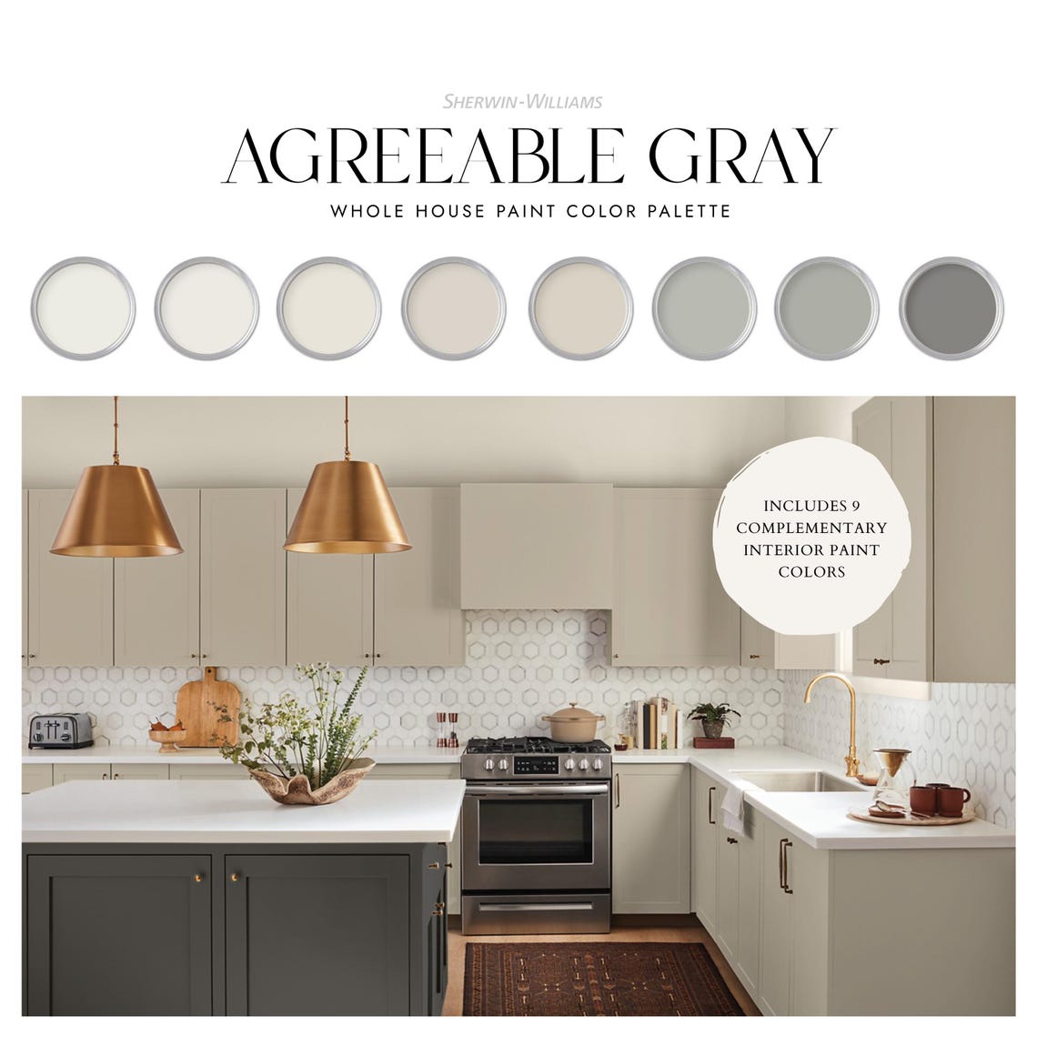 Agreeable Gray Whole House Paint Color Palette | Interior Paint Colors ...