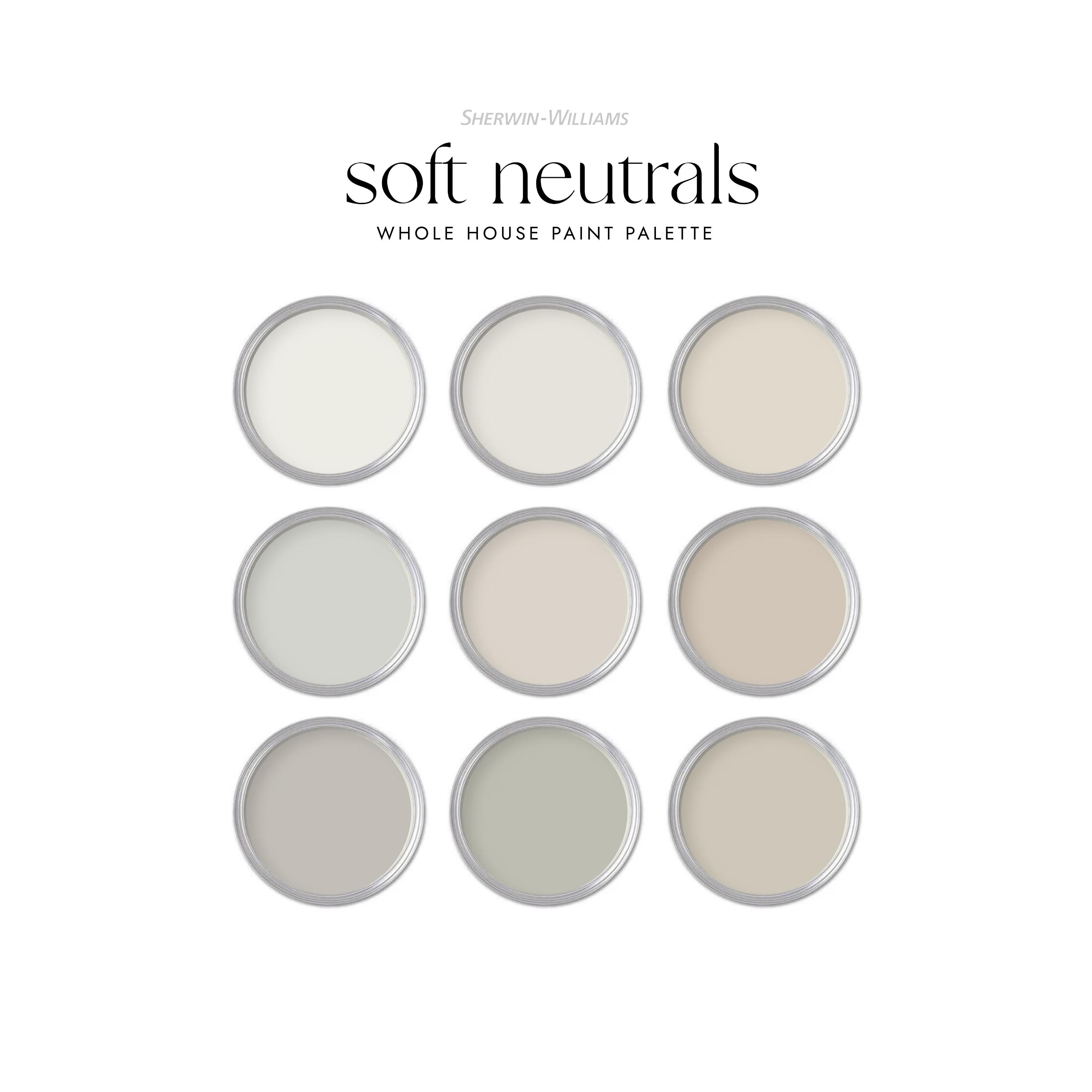 Soft Neutral Whole House Paint Color Palette | Interior Paint Colors ...