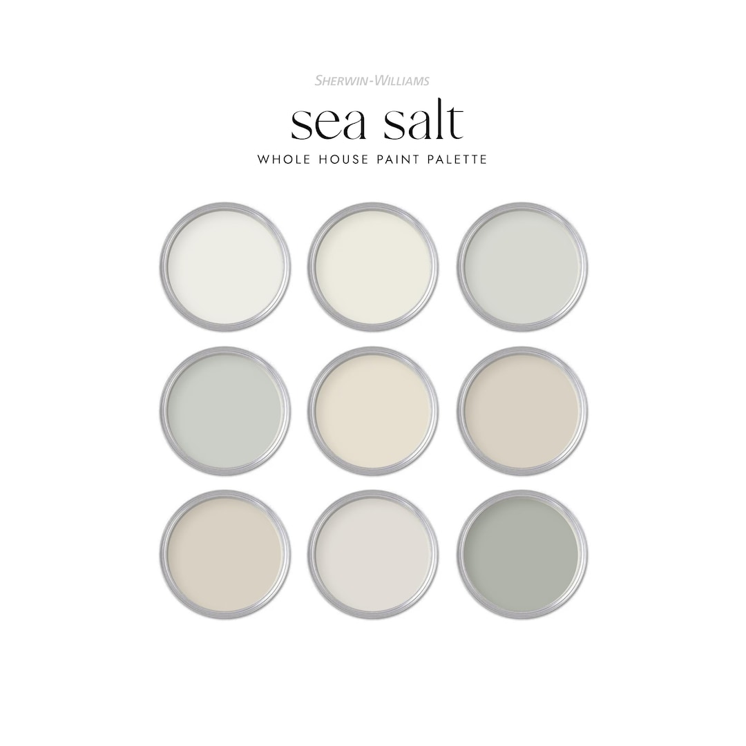 Sea Salt Whole House Paint Color Palette | Interior Paint Colors ...