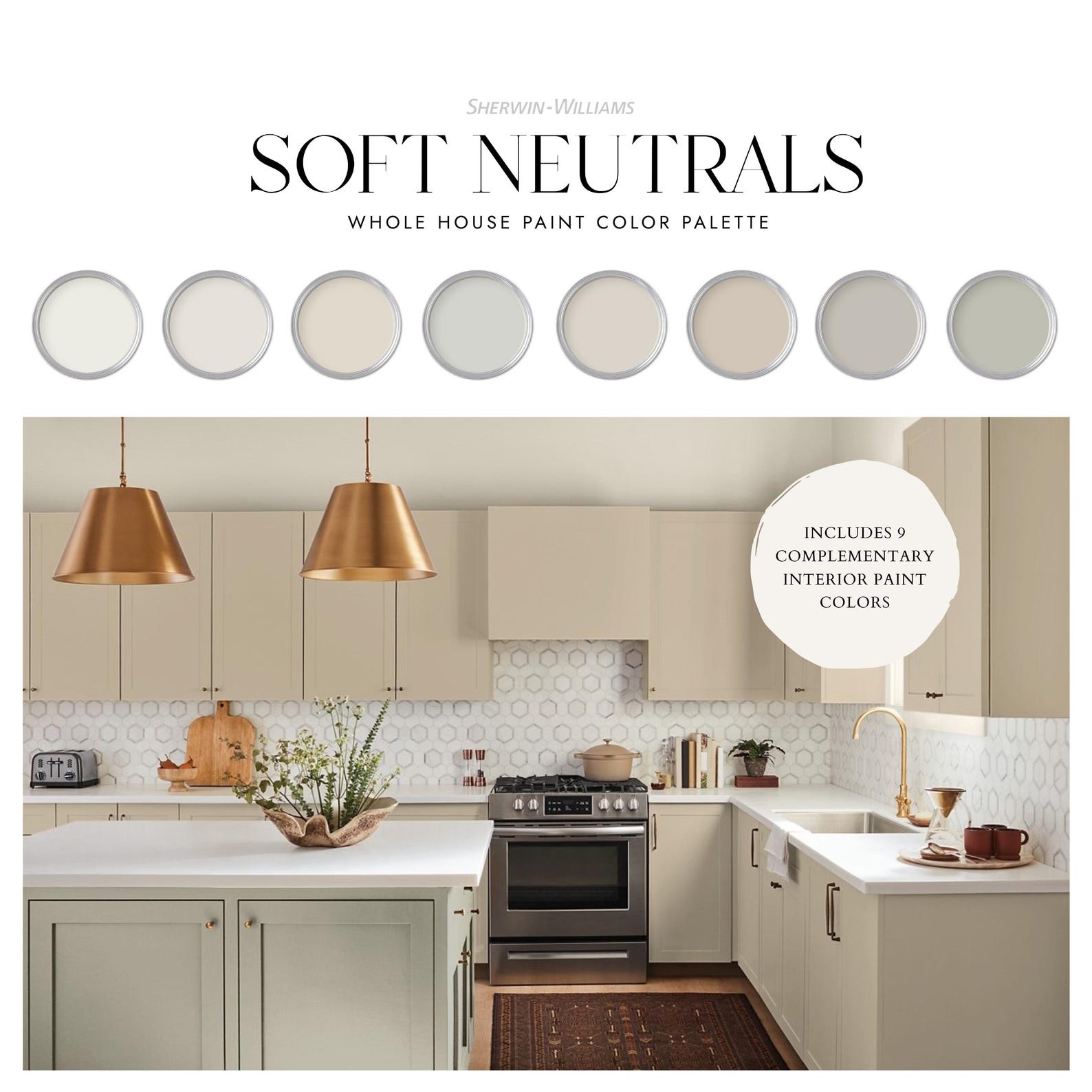 Soft Neutral Whole House Paint Color Palette | Interior Paint Colors ...
