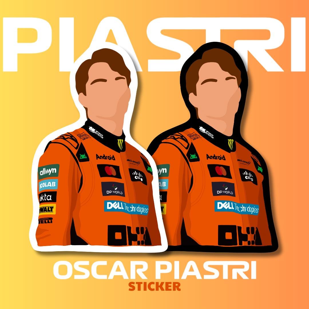 Oscar Piastri Sticker | Formula 1 Mclaren Driver - Etsy