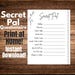 Secret Pal, Secret Sister, Work Pal, Printable, Print at Home - Etsy