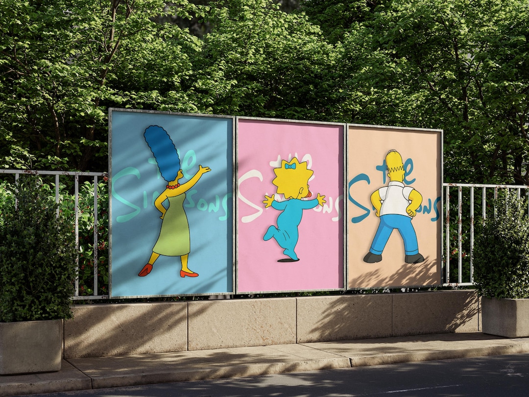 The Simpsons Wall Art – 5-piece Printable Collection - Etsy