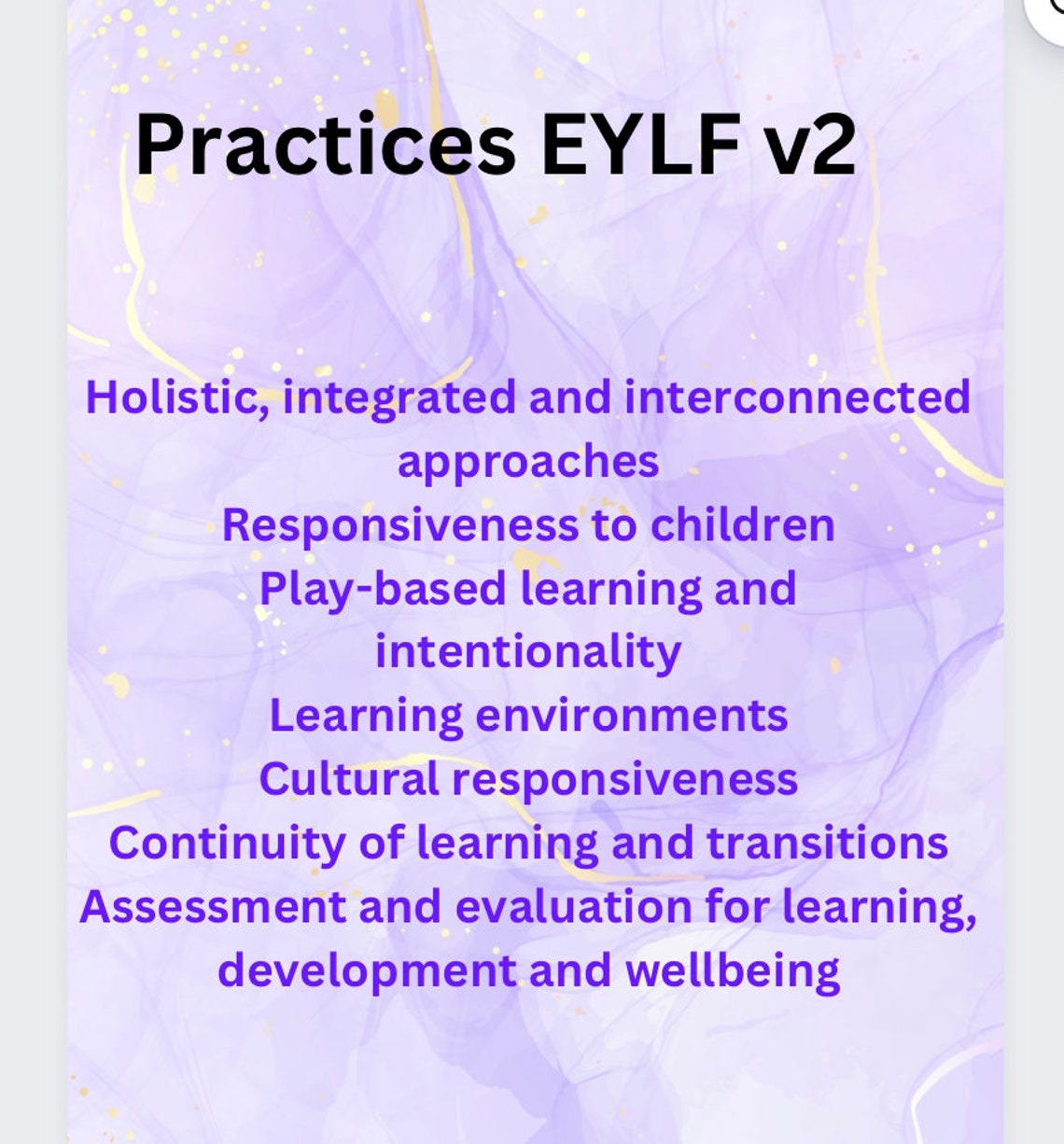 EYLF V2 Cheat Sheets - Etsy Australia